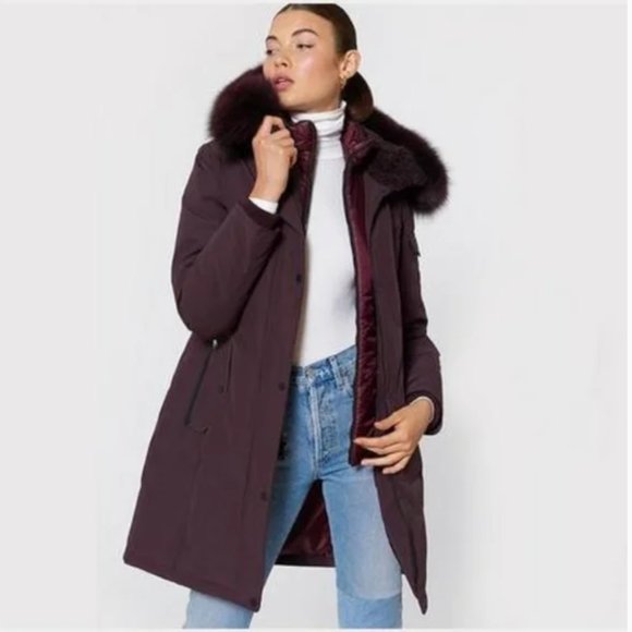 1 Madison | Jackets & Coats | Madison Expedition Burgundy Parka With ...